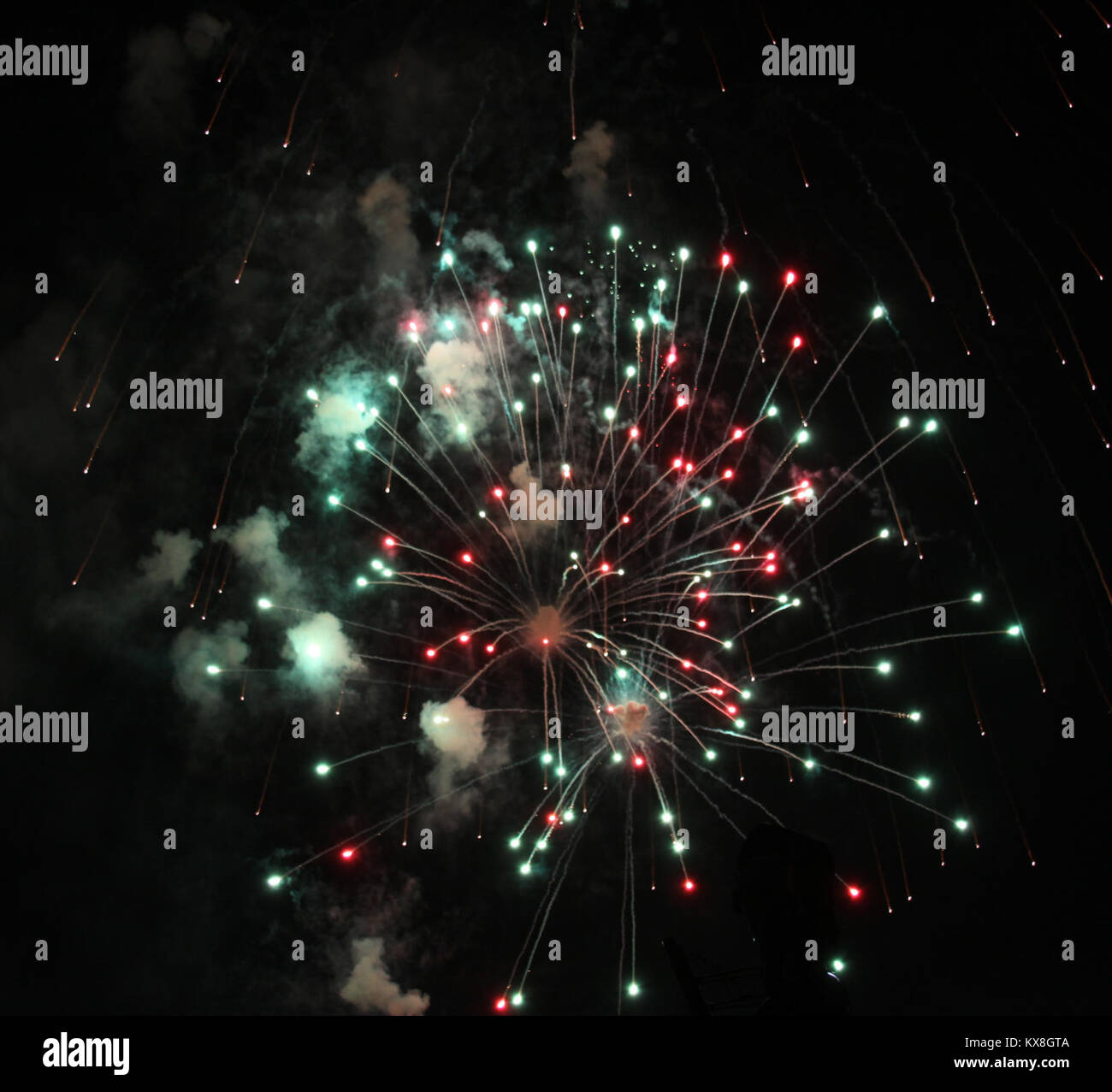 Fireworks in sky Stock Photo - Alamy