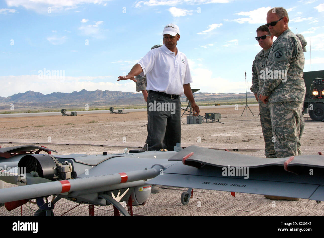 US army drone at airfield Stock Photo - Alamy