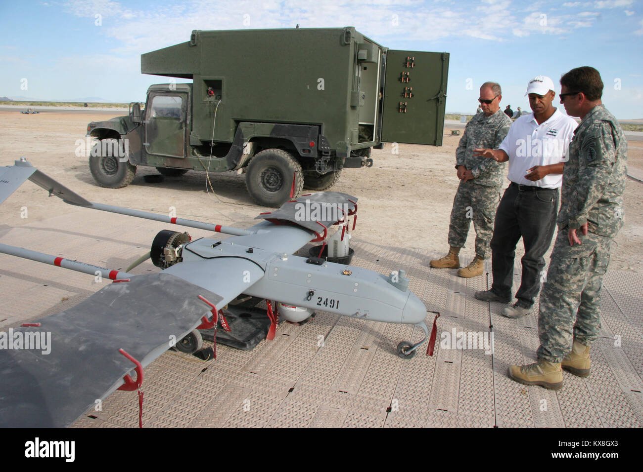 US army drone at airfield Stock Photo - Alamy