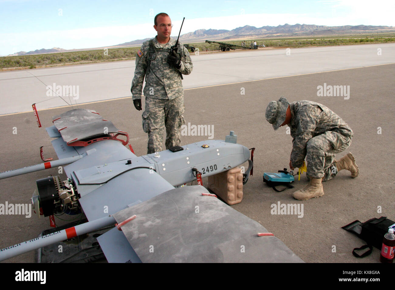 US army drone at airfield Stock Photo - Alamy