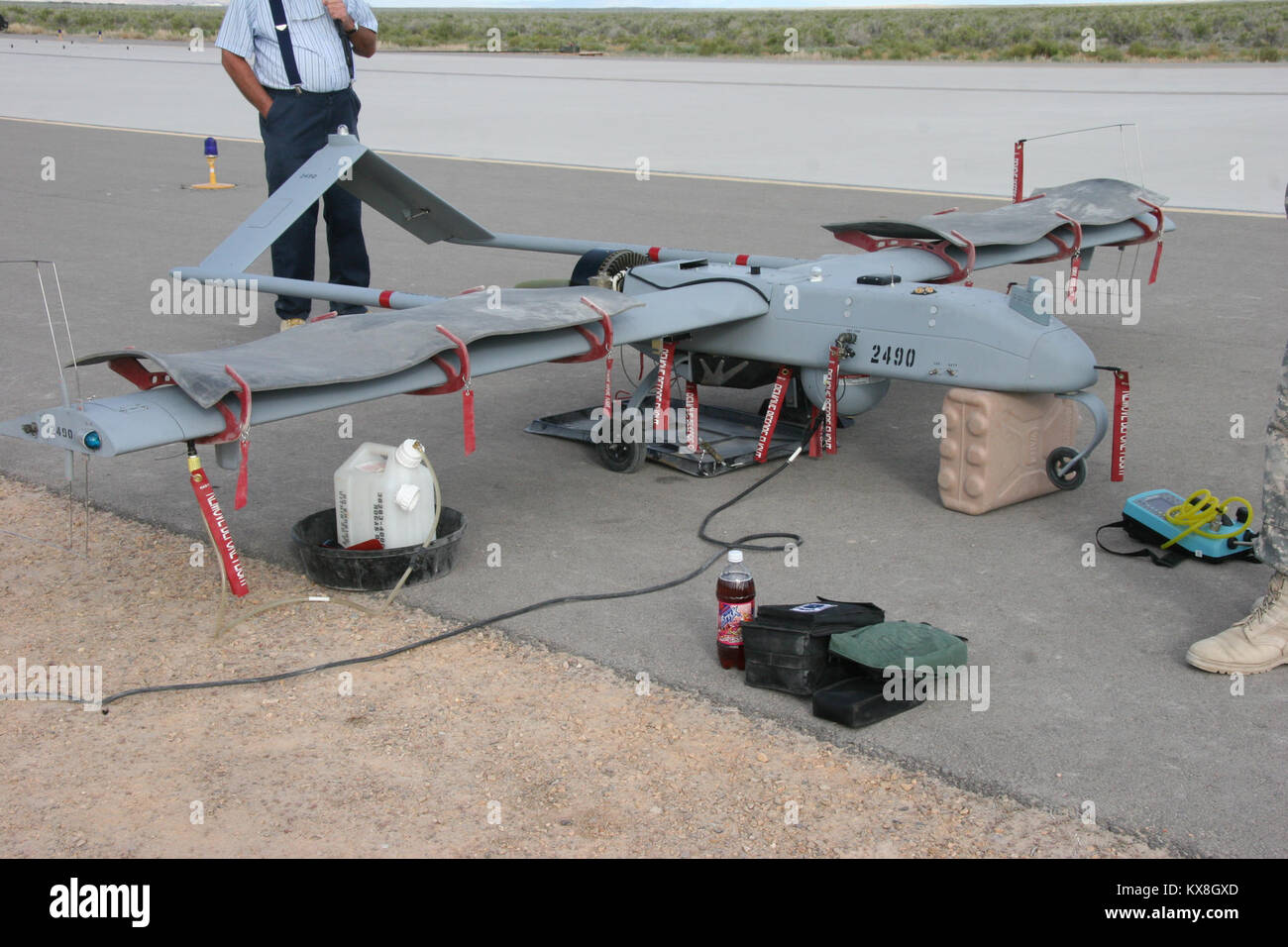 US army drone at airfield Stock Photo - Alamy