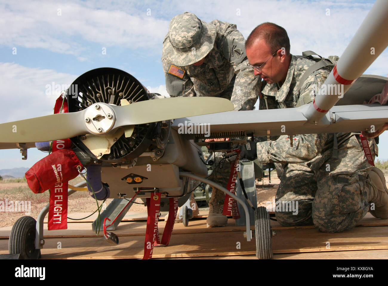 US army drone at airfield Stock Photo - Alamy