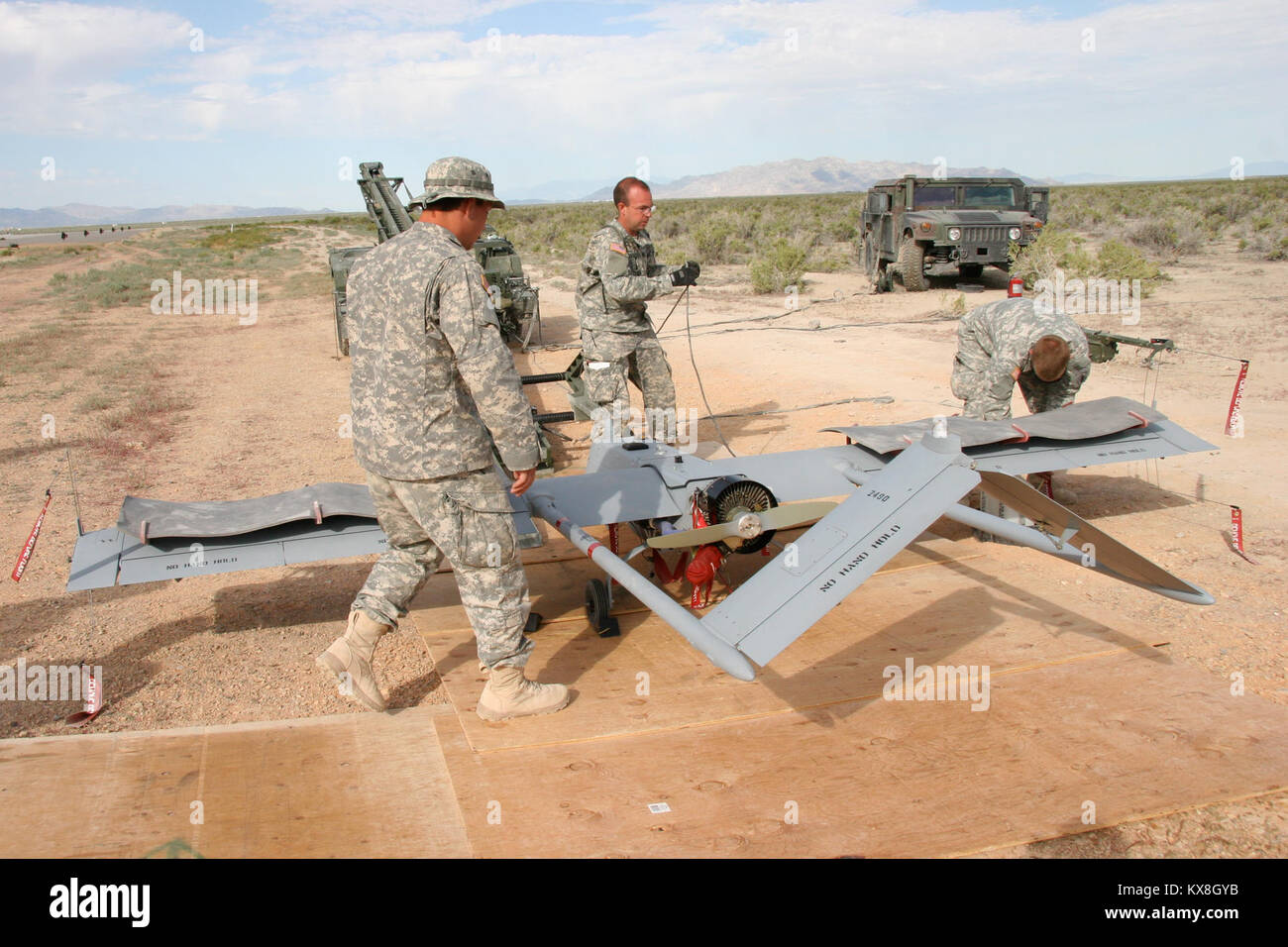US army drone at airfield Stock Photo - Alamy