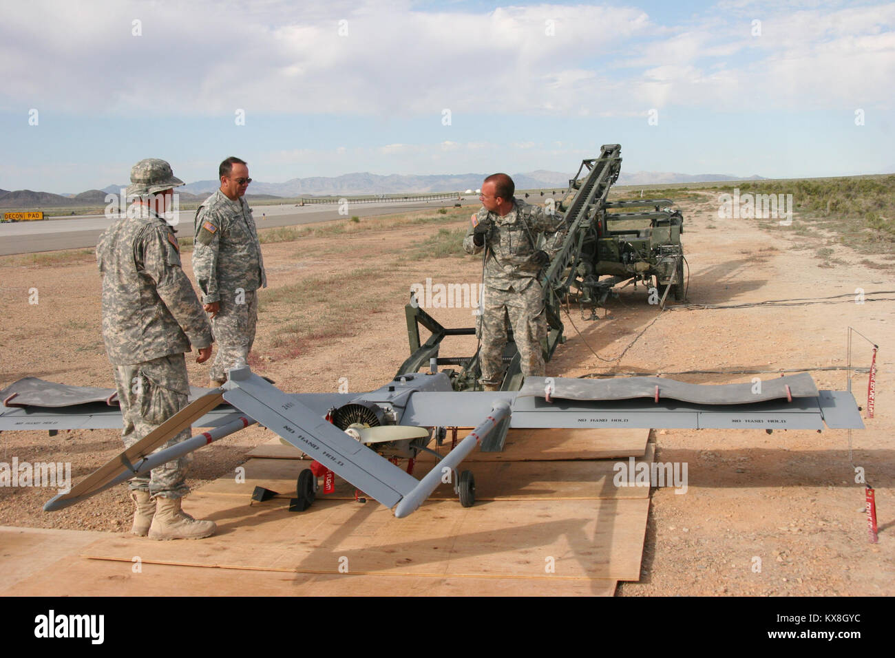 US army drone at airfield Stock Photo - Alamy