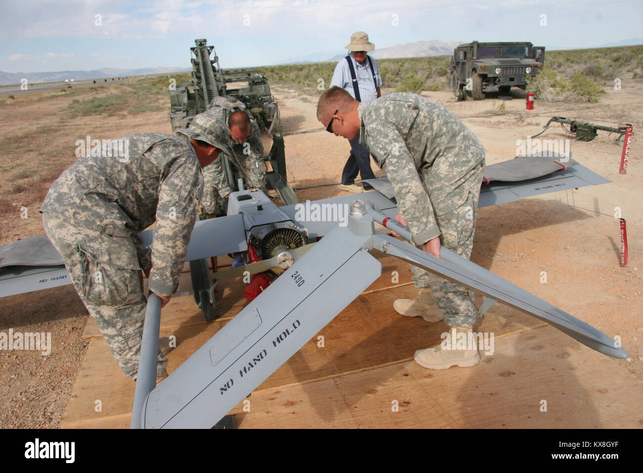 US army drone at airfield Stock Photo - Alamy