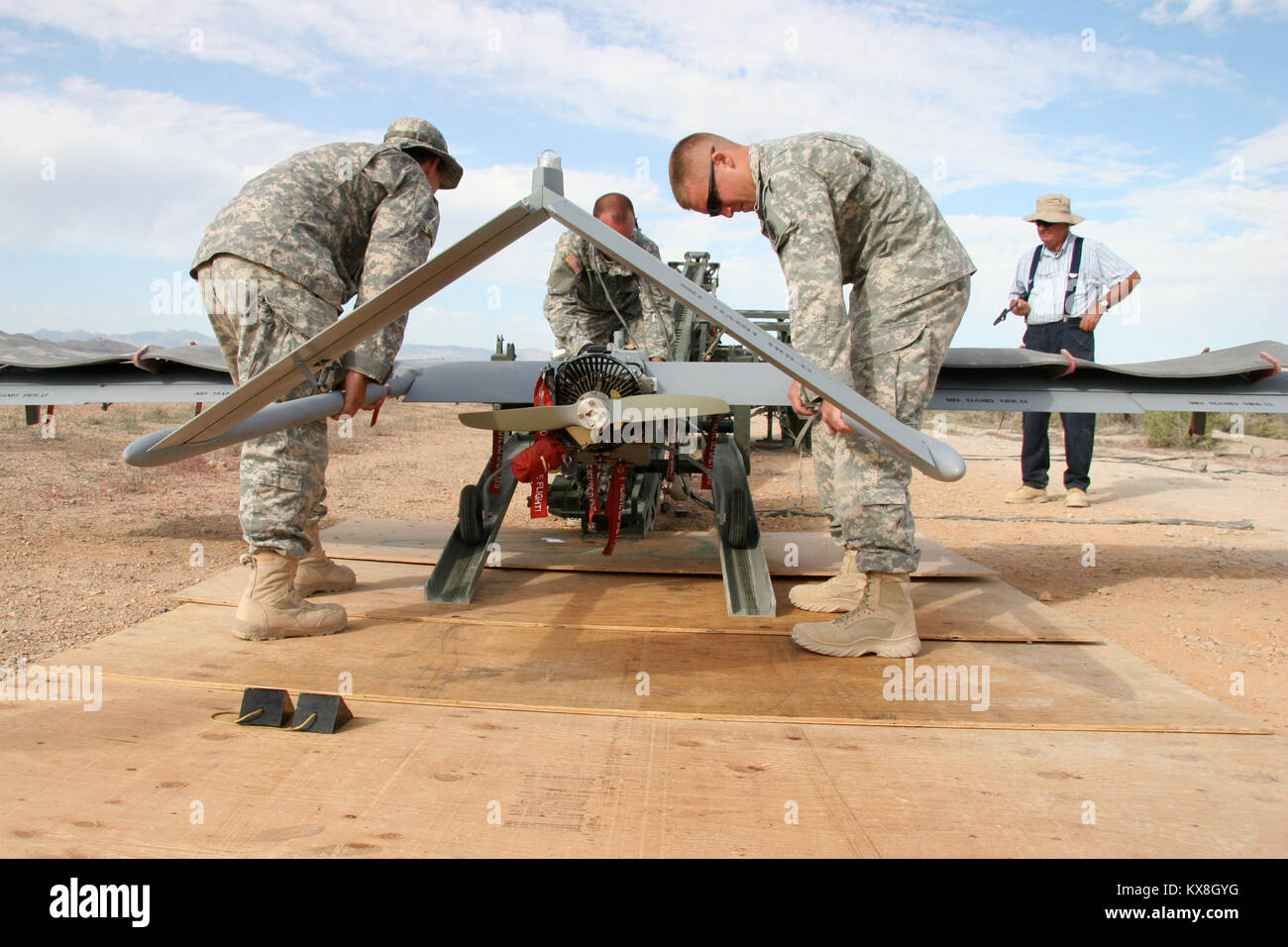 US army drone at airfield Stock Photo - Alamy