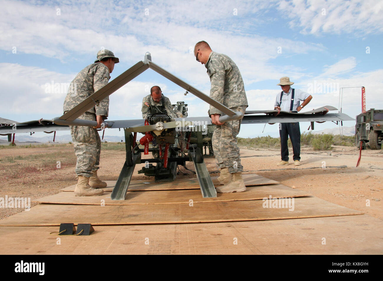 US army drone at airfield Stock Photo - Alamy