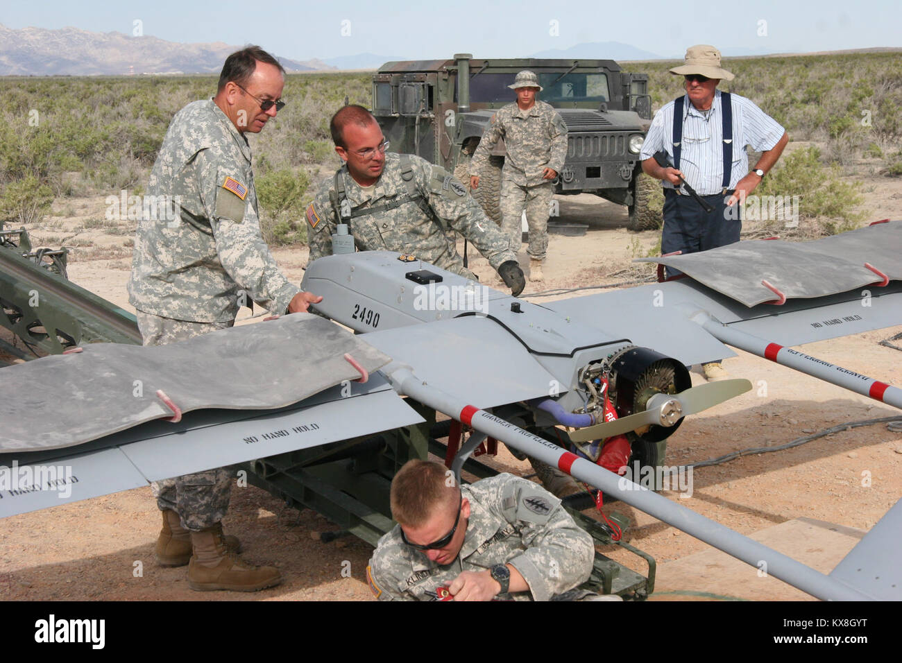 US army drone at airfield Stock Photo - Alamy