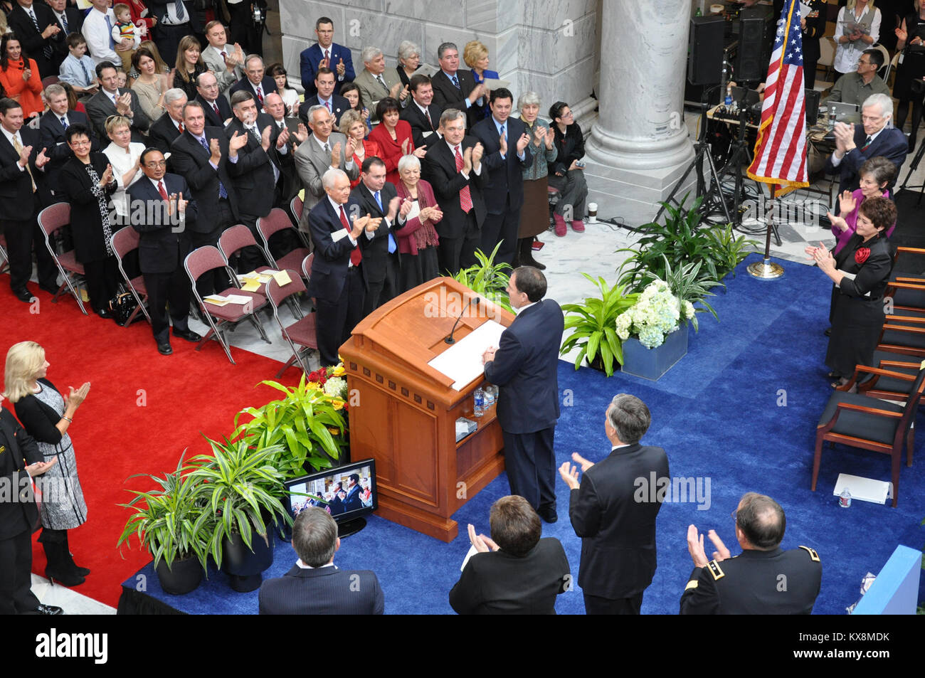 Utah Gov. Gary R. Herbert and Lt. Gov. Greg Bell were sworn in Monday ...