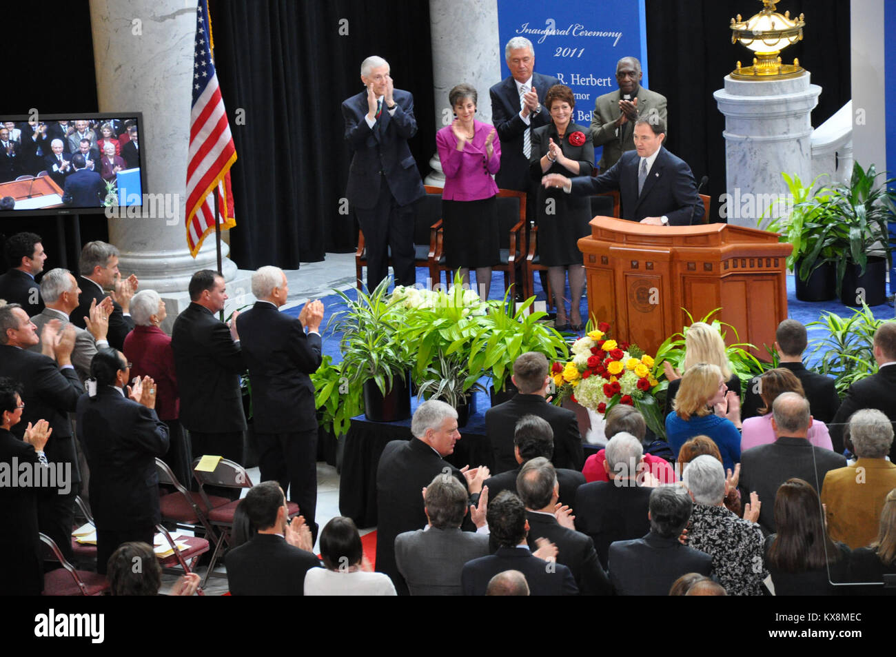 Utah Gov. Gary R. Herbert and Lt. Gov. Greg Bell were sworn in Monday ...