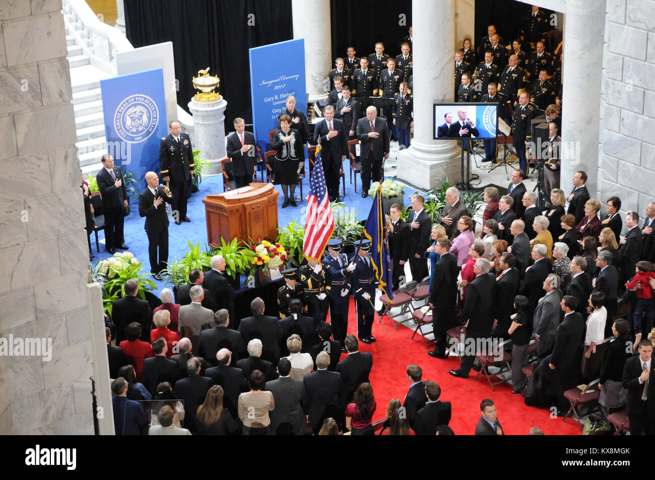 Utah Gov. Gary R. Herbert and Lt. Gov. Greg Bell were sworn in Monday ...