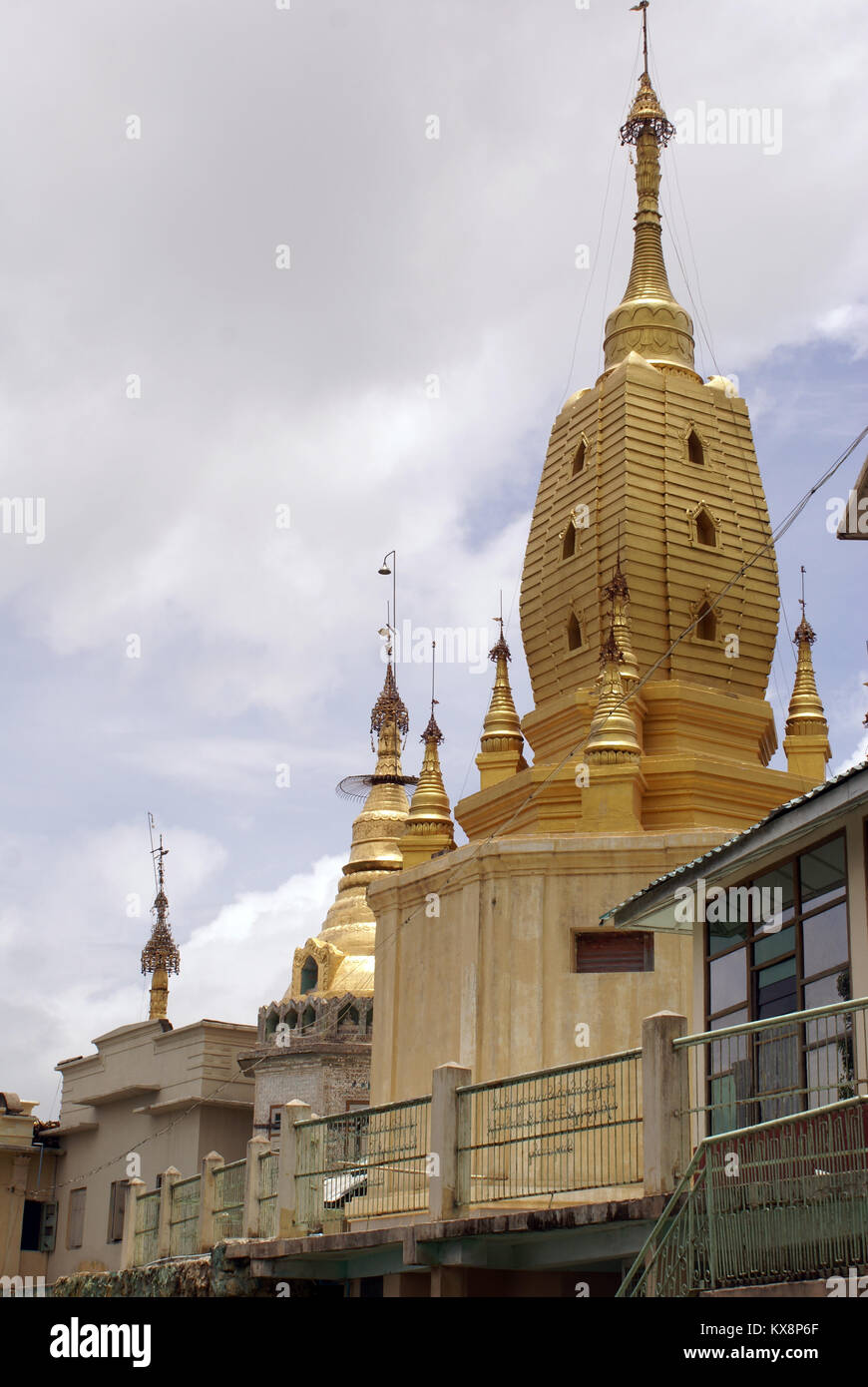 Golden stupa on the top of mount Popa, Bagan, Myanmar Stock Photo - Alamy