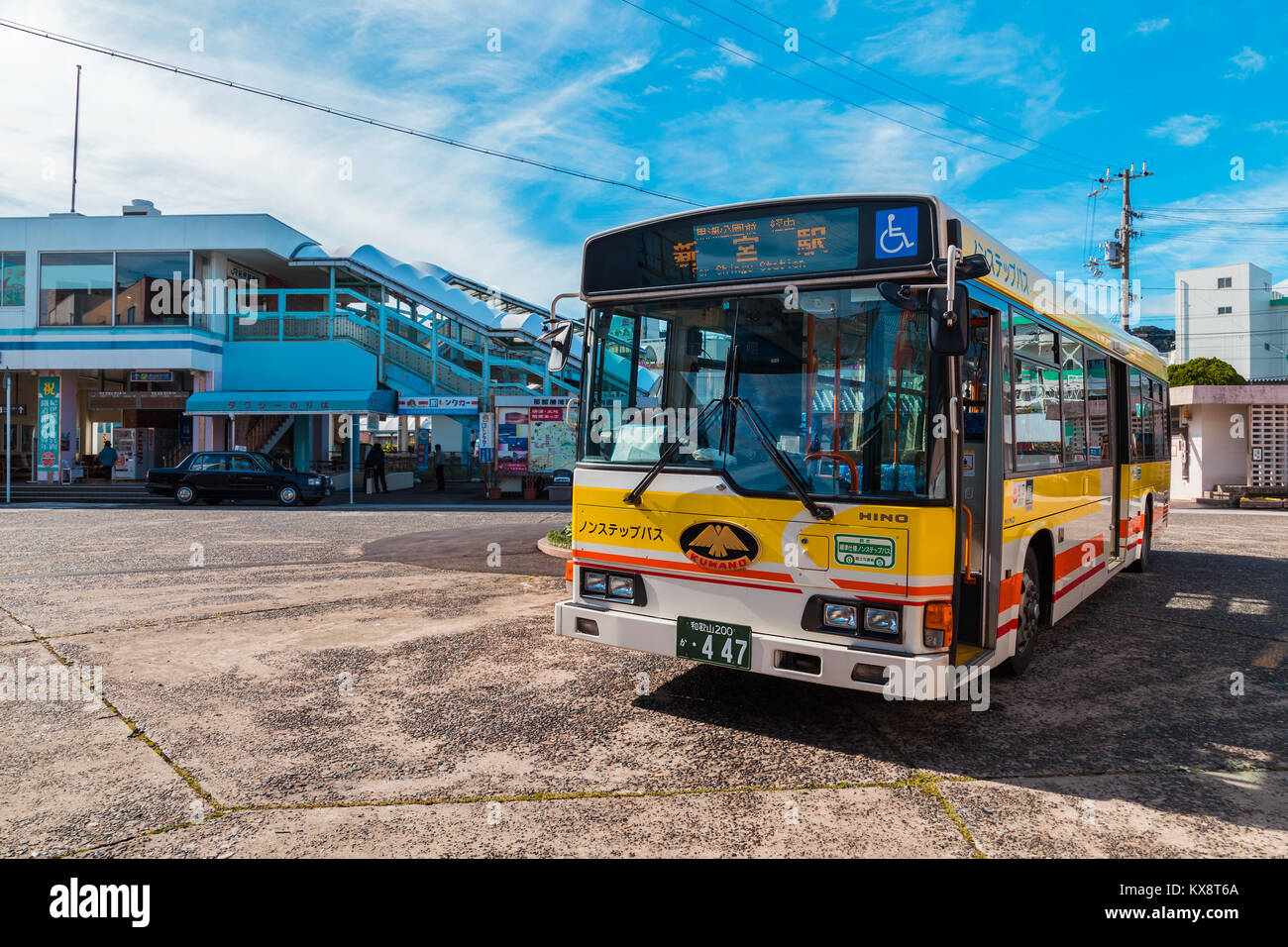 WAKAYAMA, JAPAN - NOVEMBER 19, 2015: Kumano loop bus runs between ...