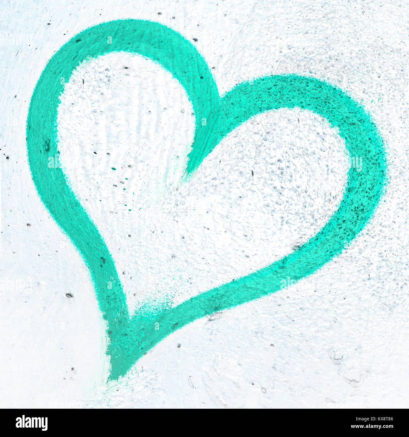 Turquoise graffiti heart hi-res stock photography and images - Alamy
