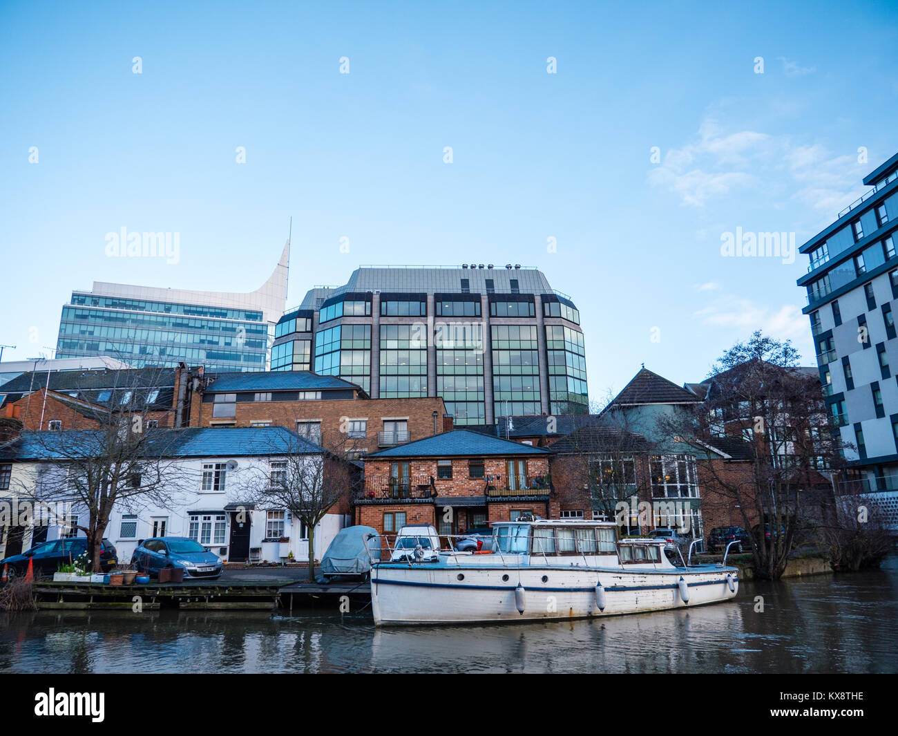 Dawn River Kennet, Central Reading, Berkshire, England, UK, GB Stock ...