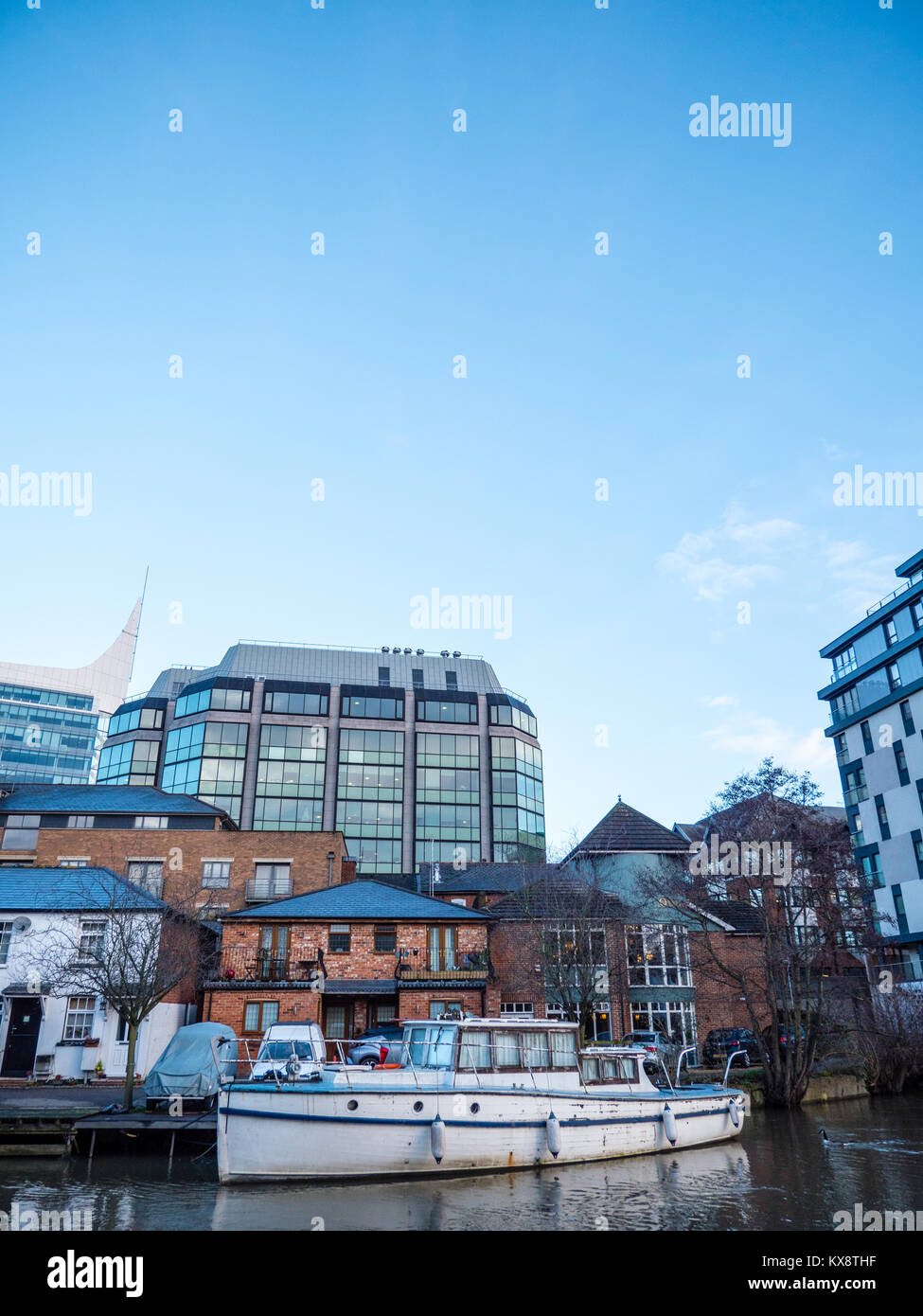 Dawn River Kennet, Central Reading, Berkshire, England, UK, GB Stock ...