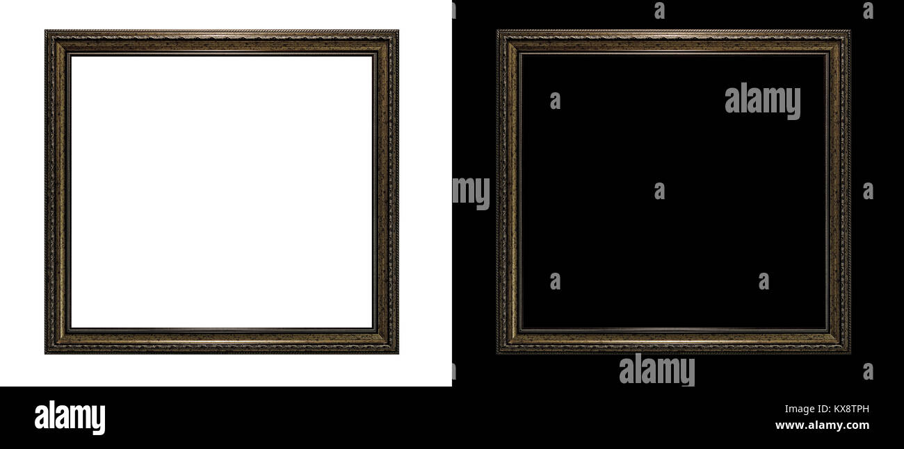 Framework in antique style. classy gilded frame - square shape Stock ...