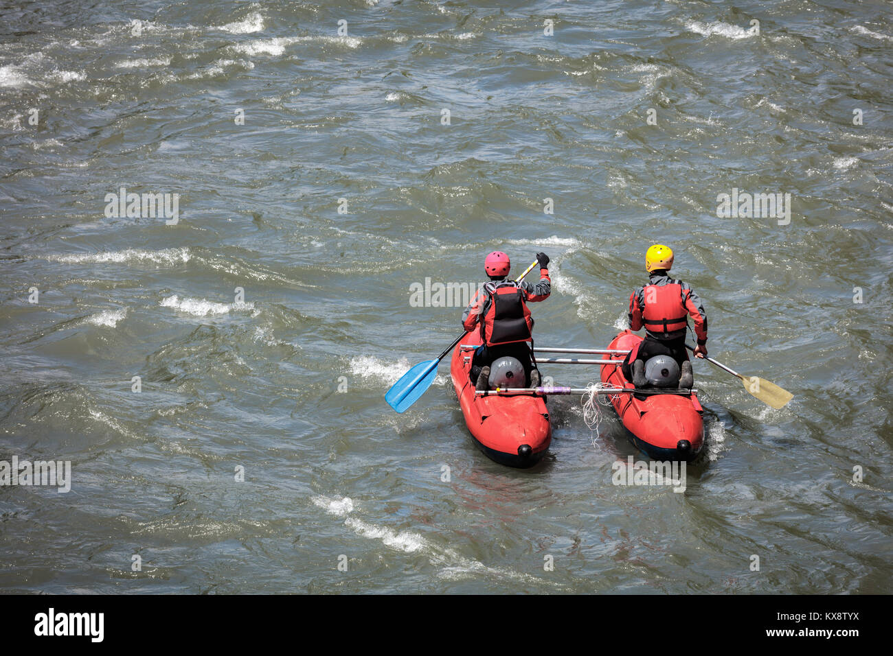 Rafting. Alloy on the mountain river Stock Photo - Alamy