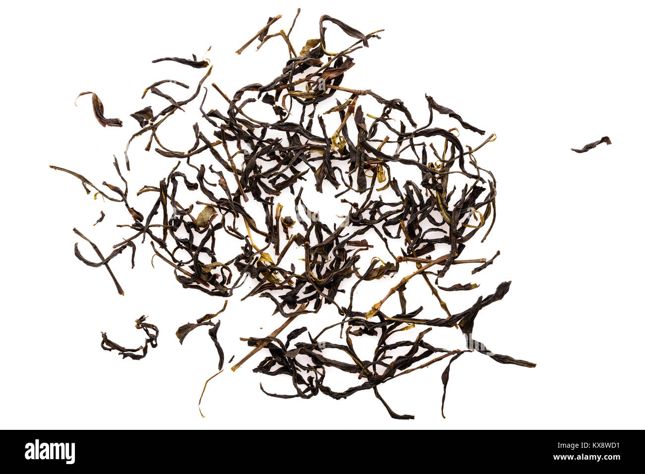 pile of raw chinese tea isolated on white Stock Photo - Alamy