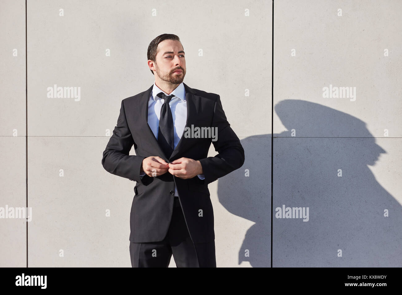 Business man as startup founder and determined entrepreneur Stock Photo ...