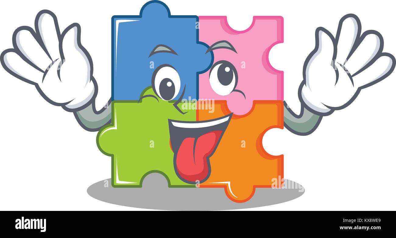 Crazy puzzle mascot cartoon style Stock Vector Image & Art - Alamy