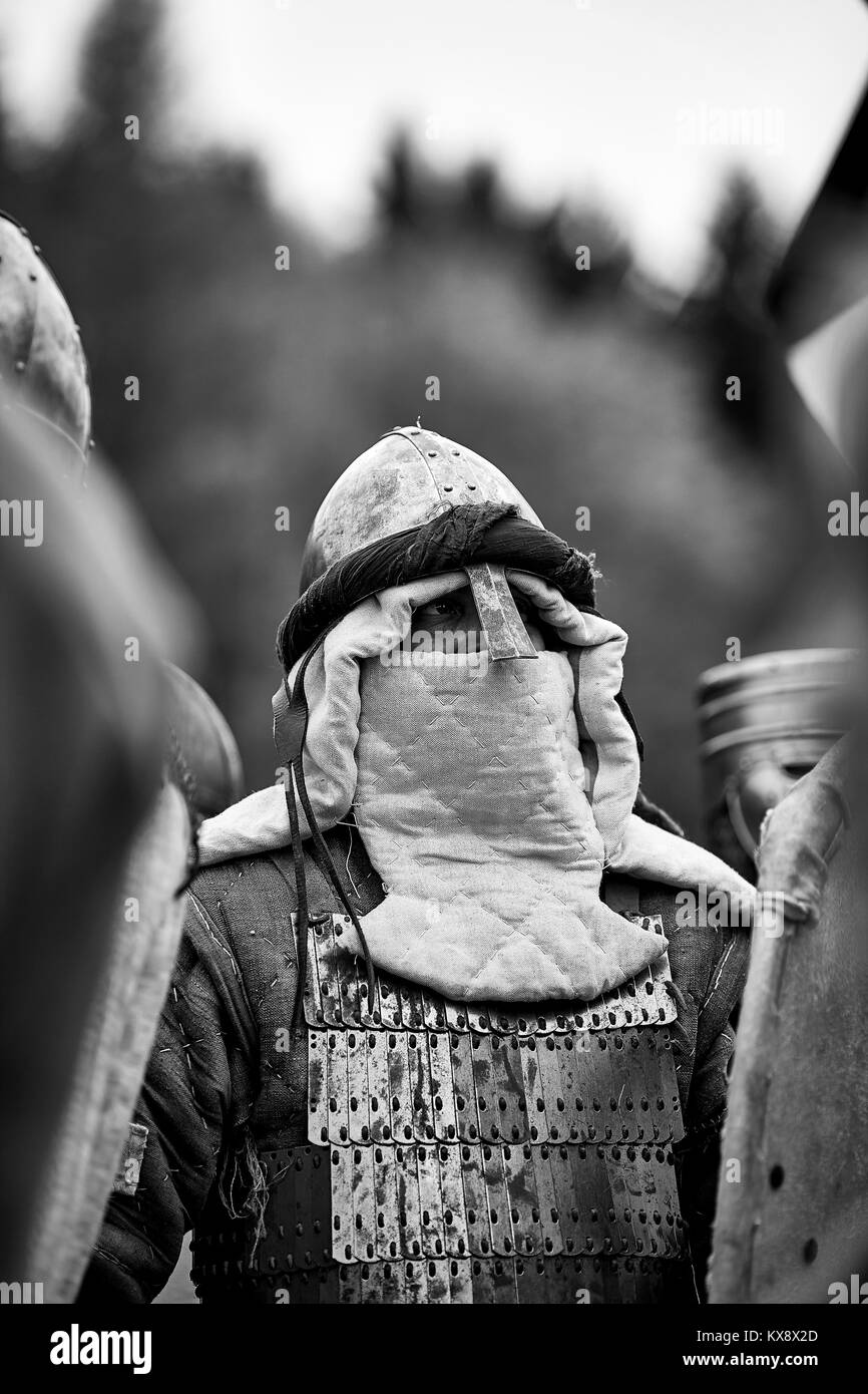 Warrior of medieval Europe. Medieval battle (reconstruction) Czech ...