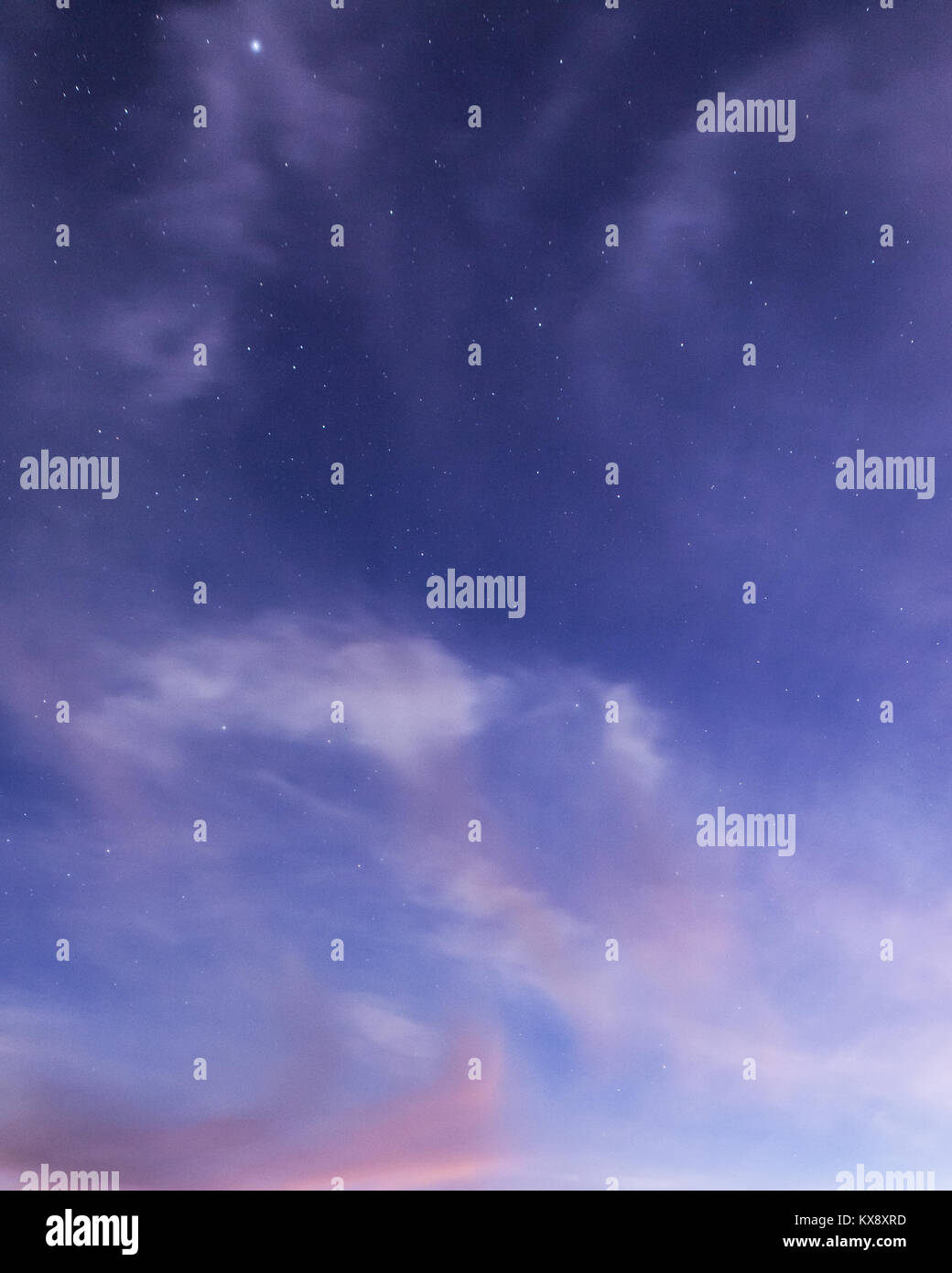 Starry sky and clouds Stock Photo - Alamy