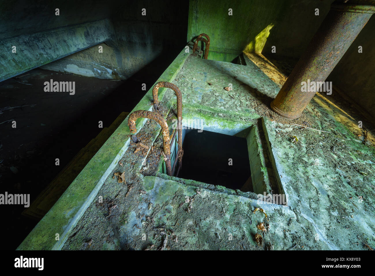 Abandoned hydrotechnical structure, water intake element of the old ...
