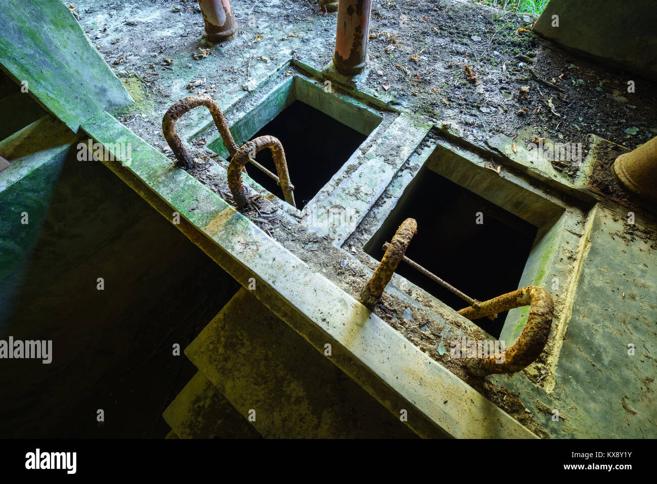 Abandoned hydrotechnical structure, water intake element of the old ...