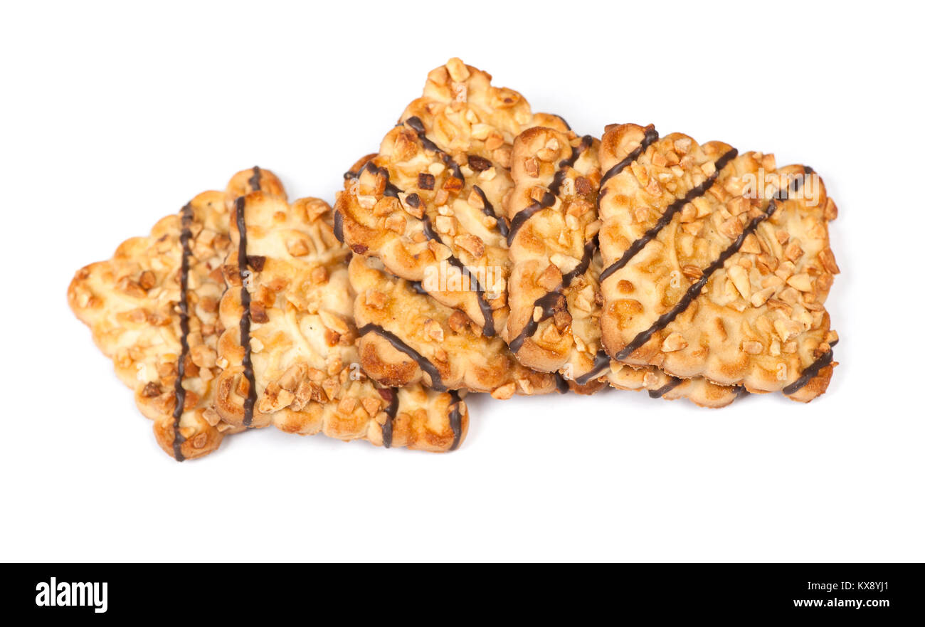 Group of square cookies isolated on white Stock Photo - Alamy