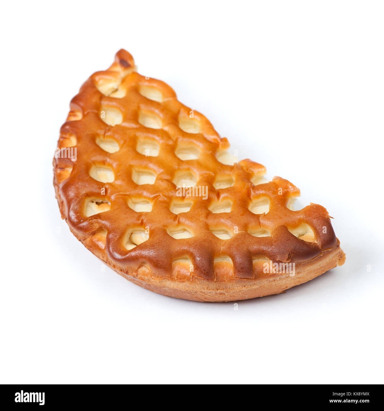 Sweet homemade pie isolated on white background Stock Photo - Alamy
