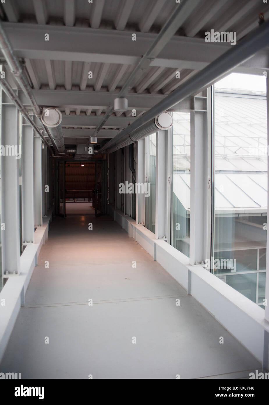 Corridor in a building inside Stock Photo - Alamy