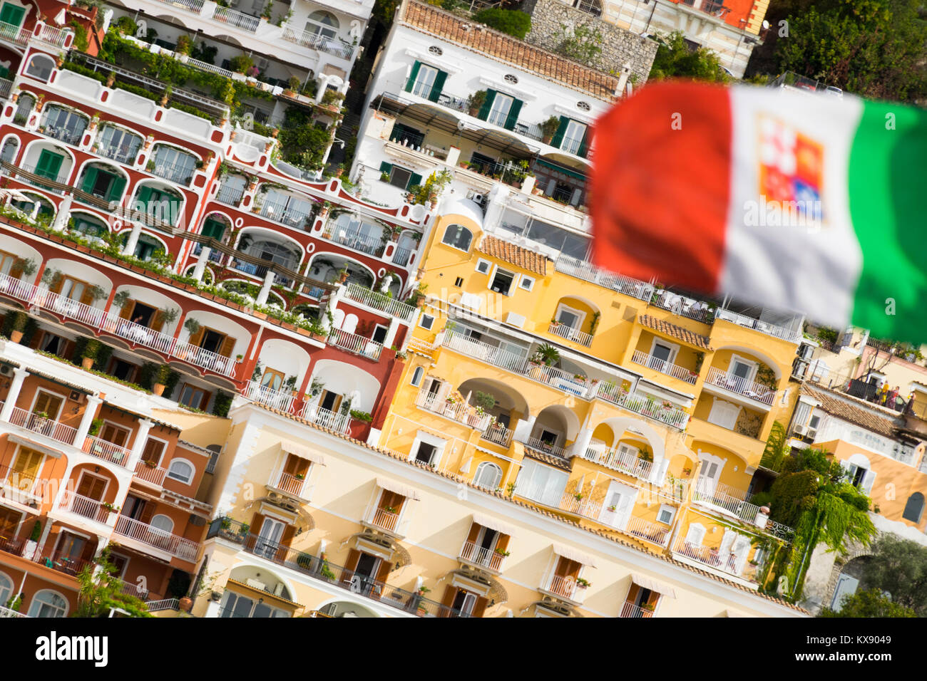 Positano from ship Stock Photo - Alamy