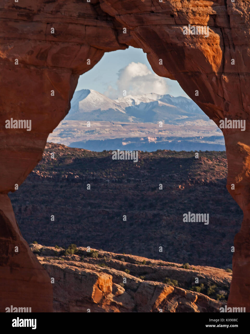 Window View through the Delicate Arch Stock Photo - Alamy