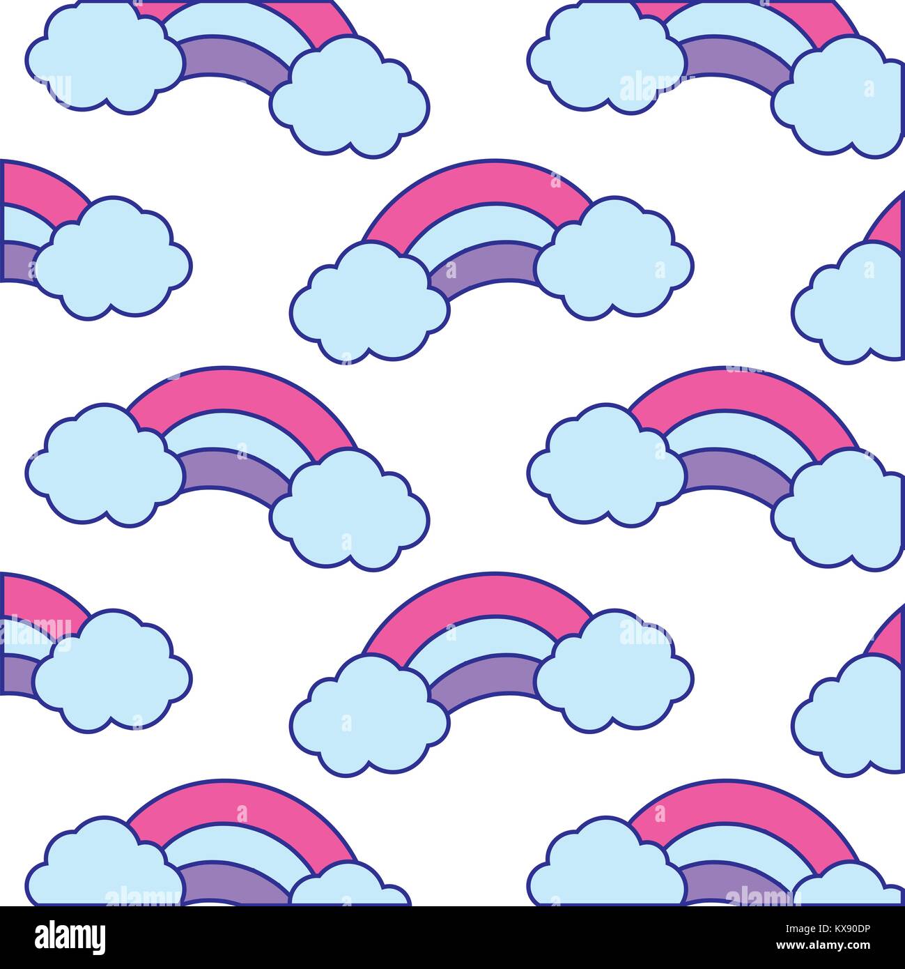 full color natural rainbow in the sky background design Stock Vector ...