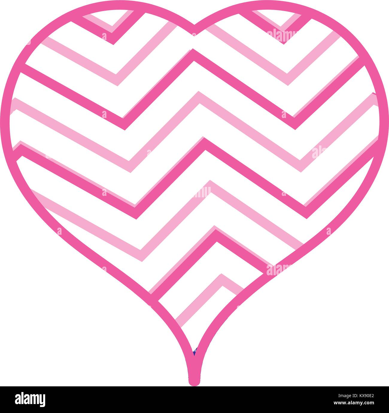 color line heart to love symbol with rainbow design Stock Vector Image ...