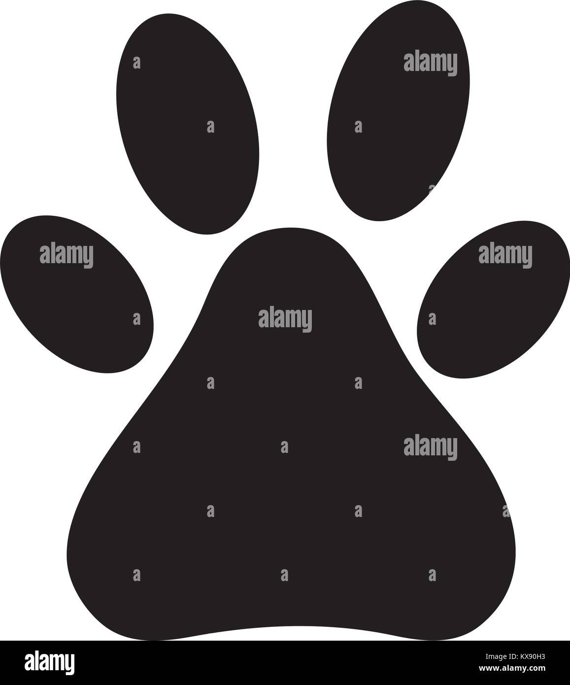 Doggy footprints Stock Vector Images - Alamy