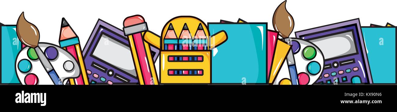 education school tools background design Stock Vector Image & Art - Alamy