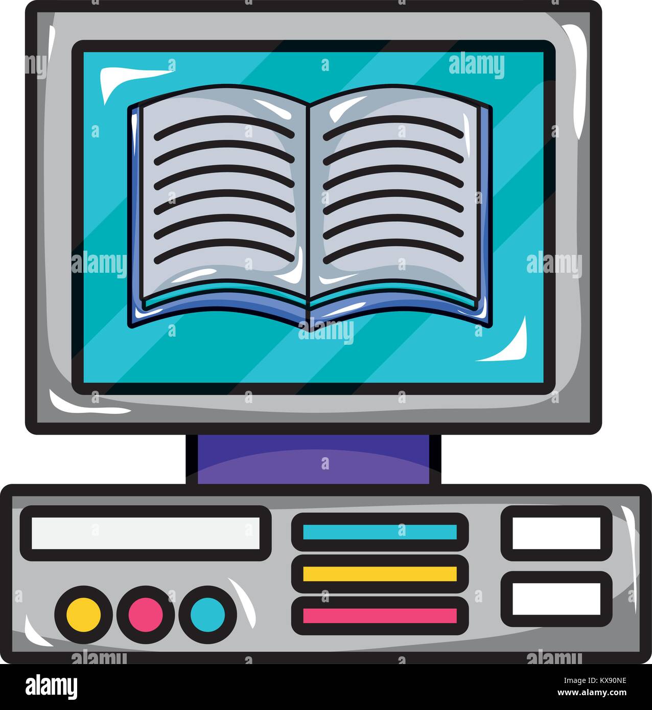 book inside computer technology object design Stock Vector Image & Art ...