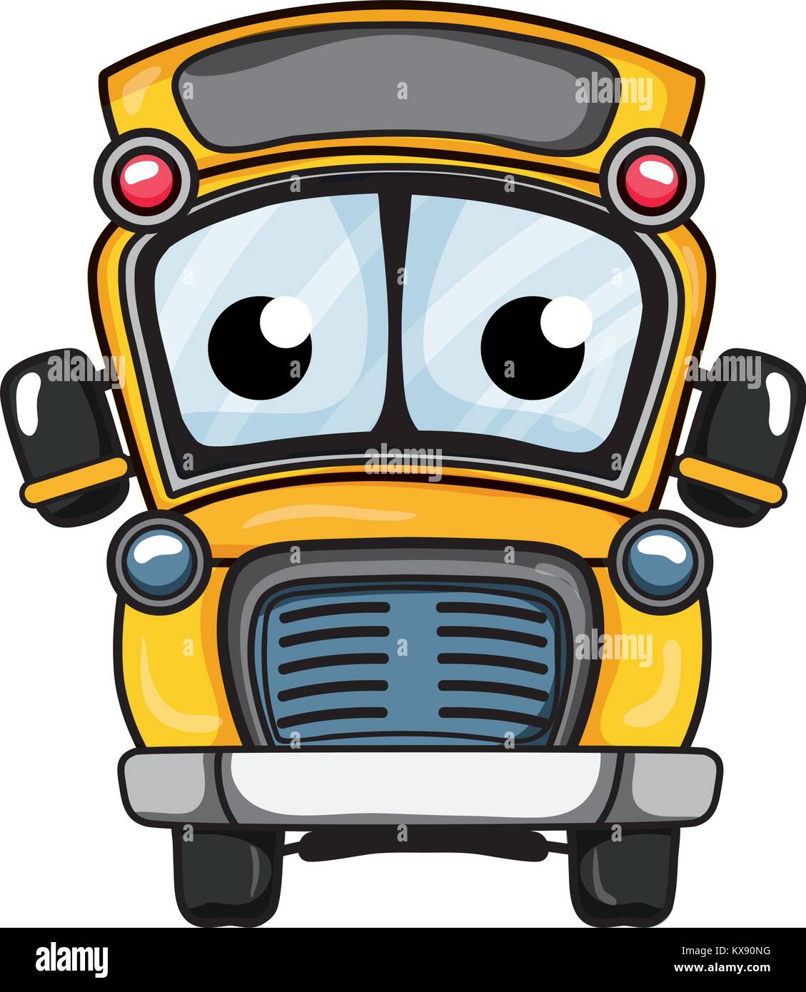 cute and tender school bus kawaii Stock Vector Image & Art - Alamy