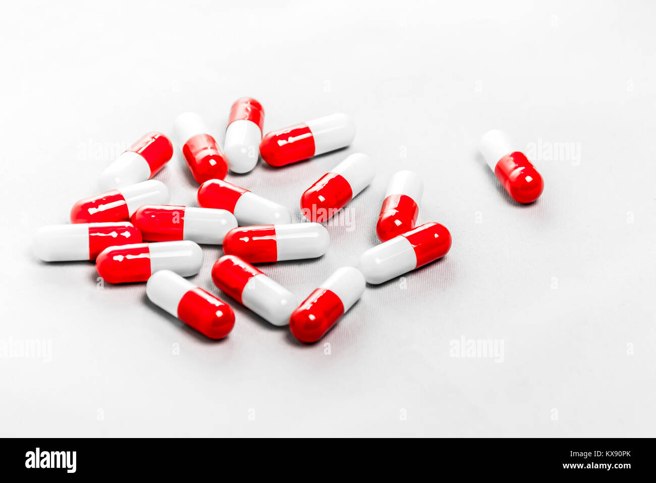 pain killer pills on white background Stock Photo - Alamy