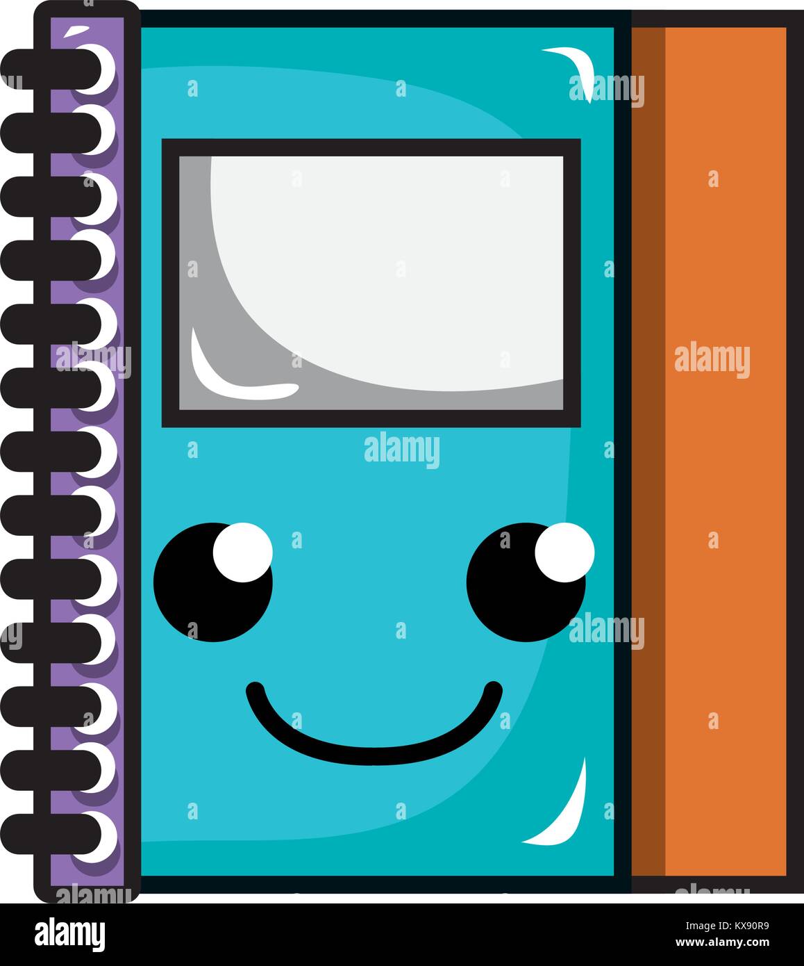 smile and cute notebook object kawaii Stock Vector Image & Art - Alamy