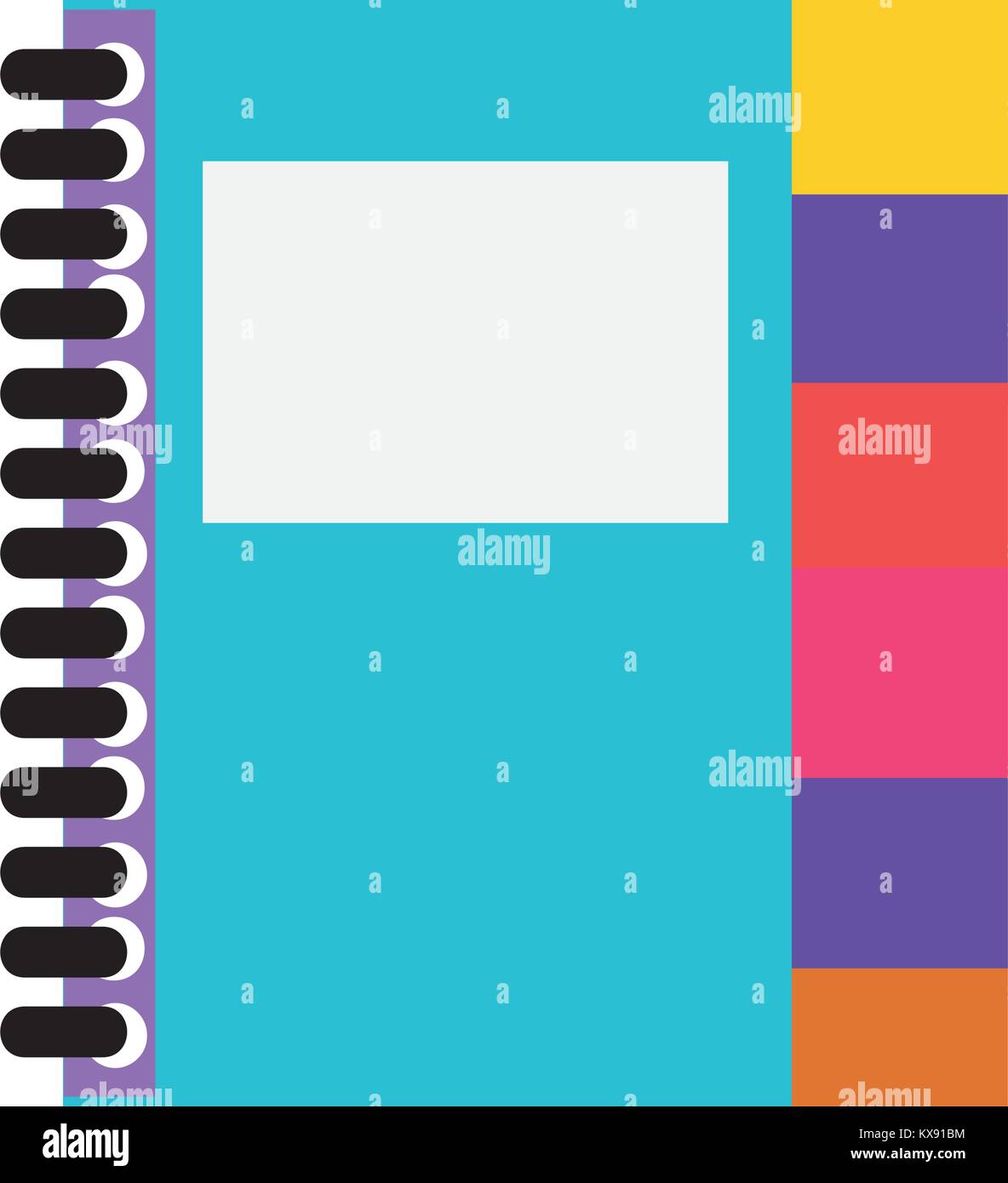 colorful notebook object to school education design Stock Vector Image ...