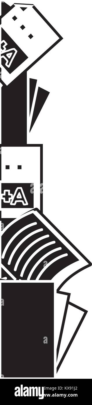 contour school tools education background design Stock Vector Image ...