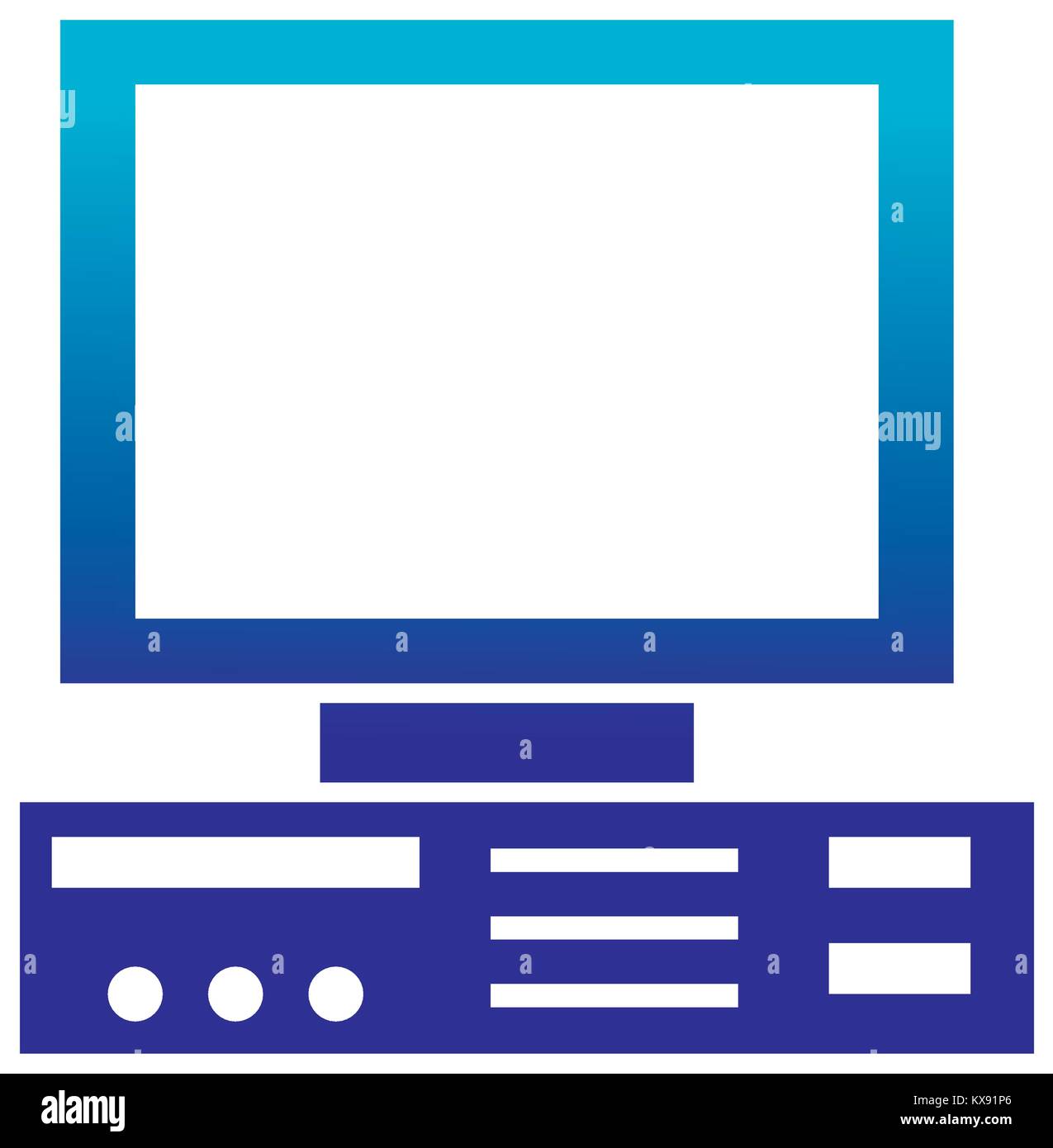 silhouette computer technology electronic object design Stock Vector ...