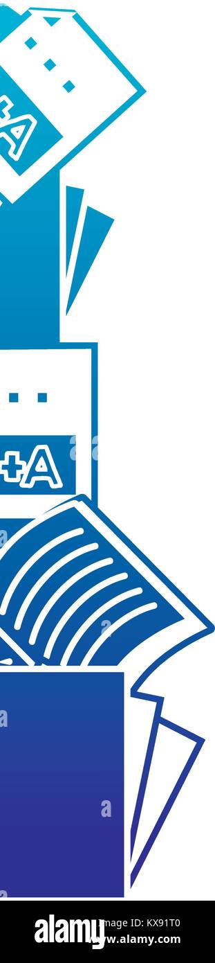 silhouette school tools education background design Stock Vector Image ...