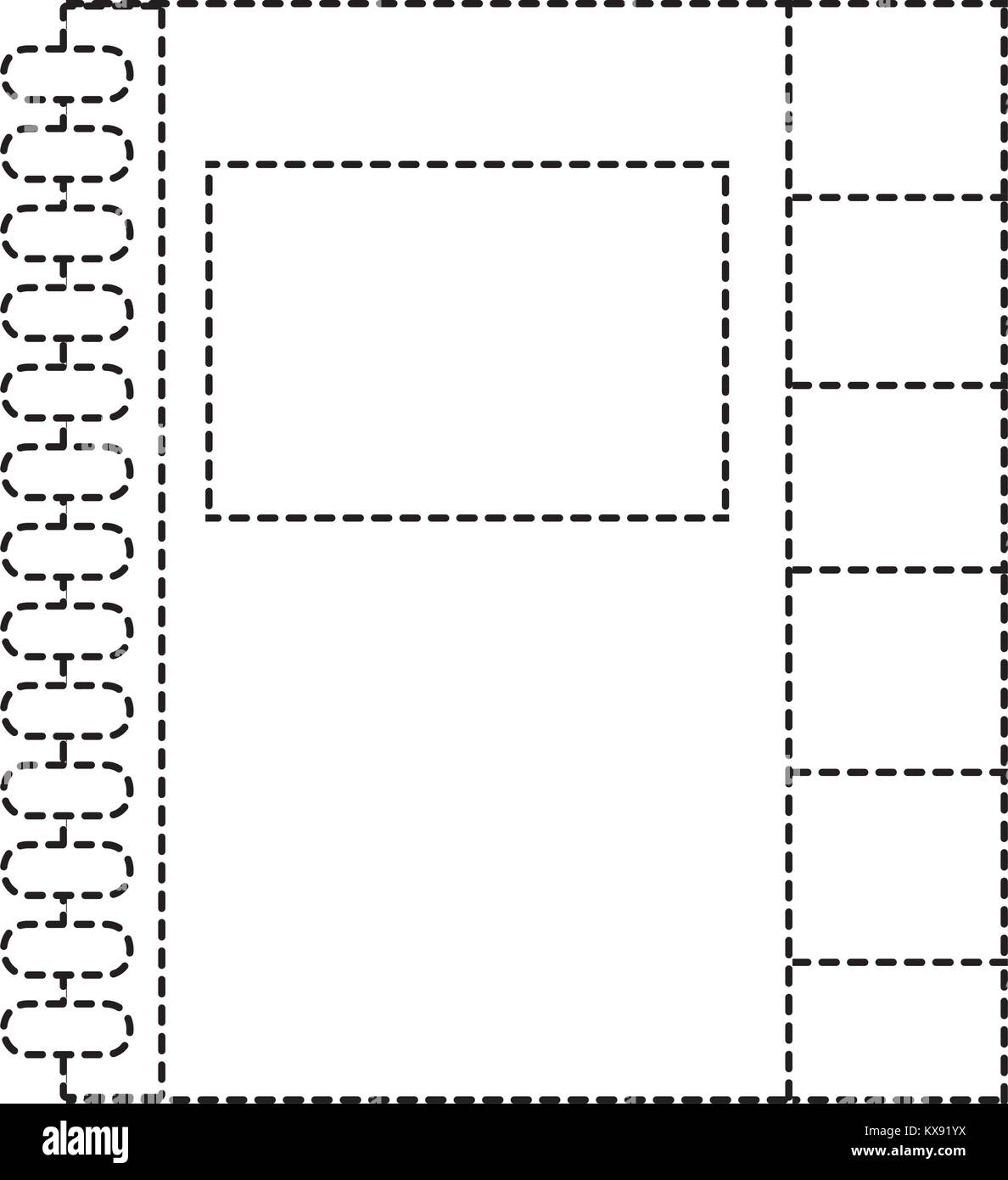 dotted shape notebook object to school education design Stock Vector ...