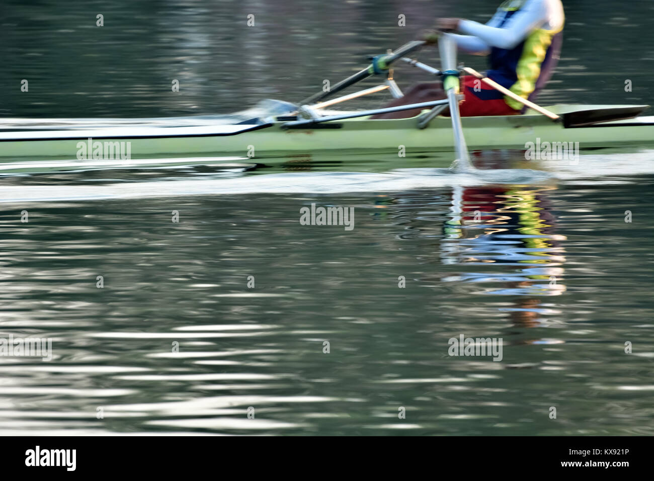 Close up of man's rowing kayak Stock Photo - Alamy