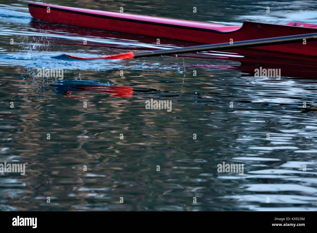 Close up of man's rowing kayak Stock Photo - Alamy