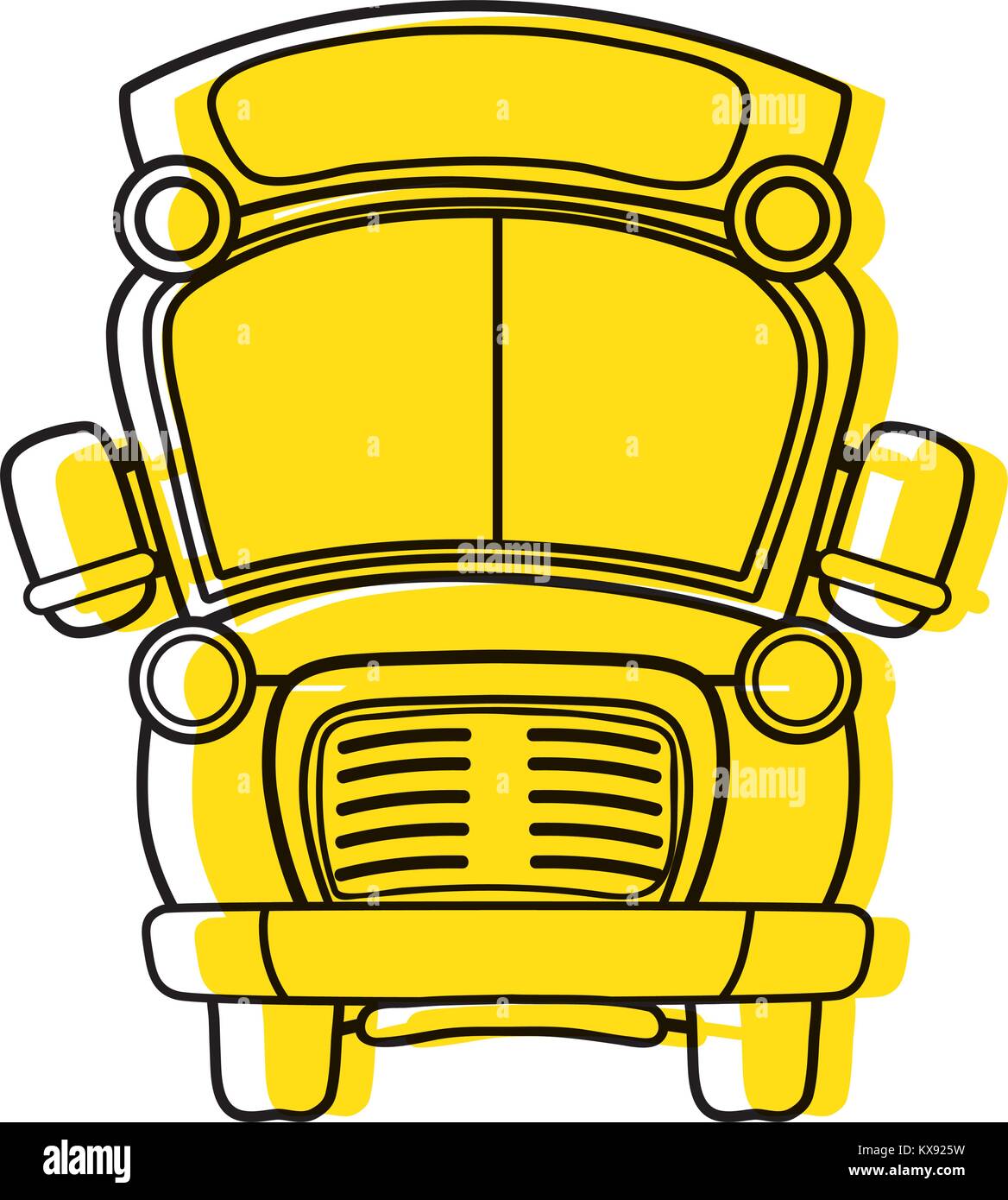 color school bus transportation to education travel Stock Vector Image ...